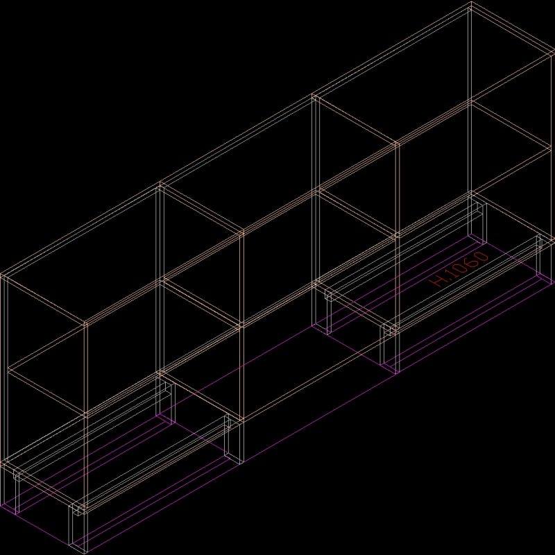 Cupboards - Drawers 3D DWG Model for AutoCAD • Designs CAD