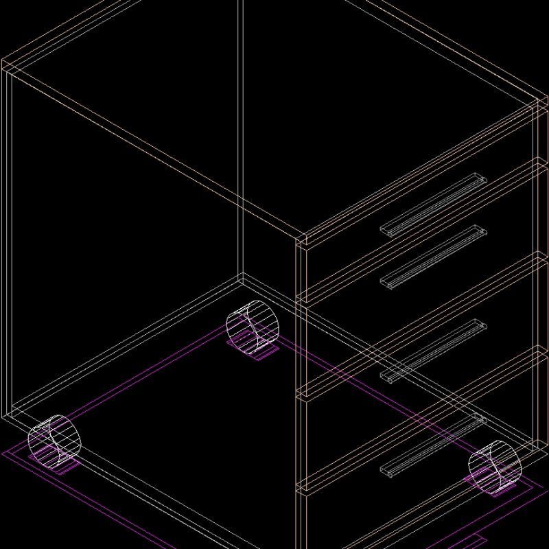 Cupboards - Drawers 3D DWG Model for AutoCAD • Designs CAD