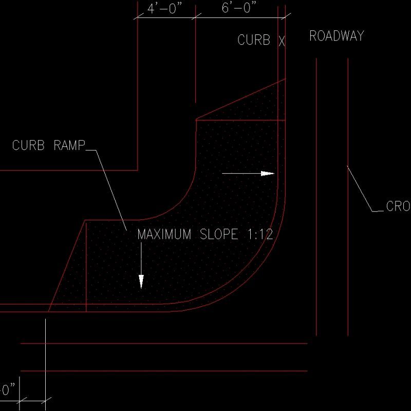 Curved Incline DWG Detail for AutoCAD • Designs CAD