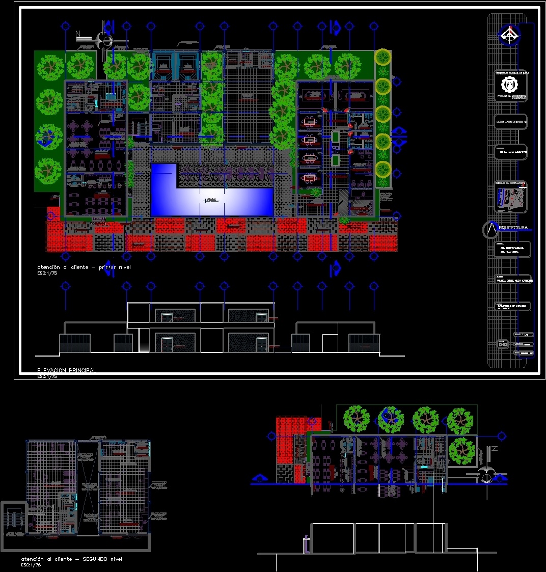 Customer Service - Hotel For Executives DWG Elevation for AutoCAD ...