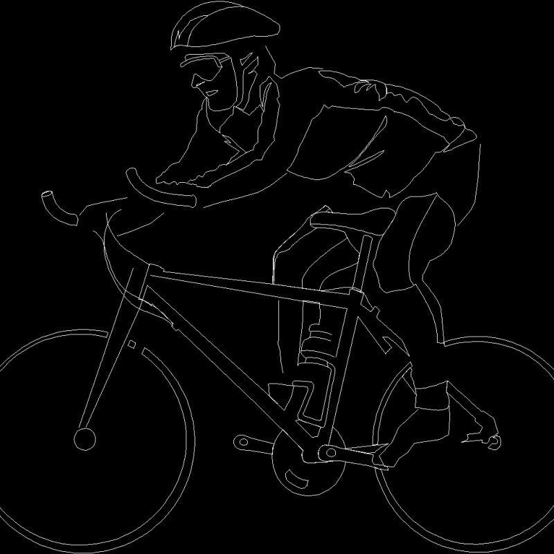 Cyclist DWG Block for AutoCAD • Designs CAD
