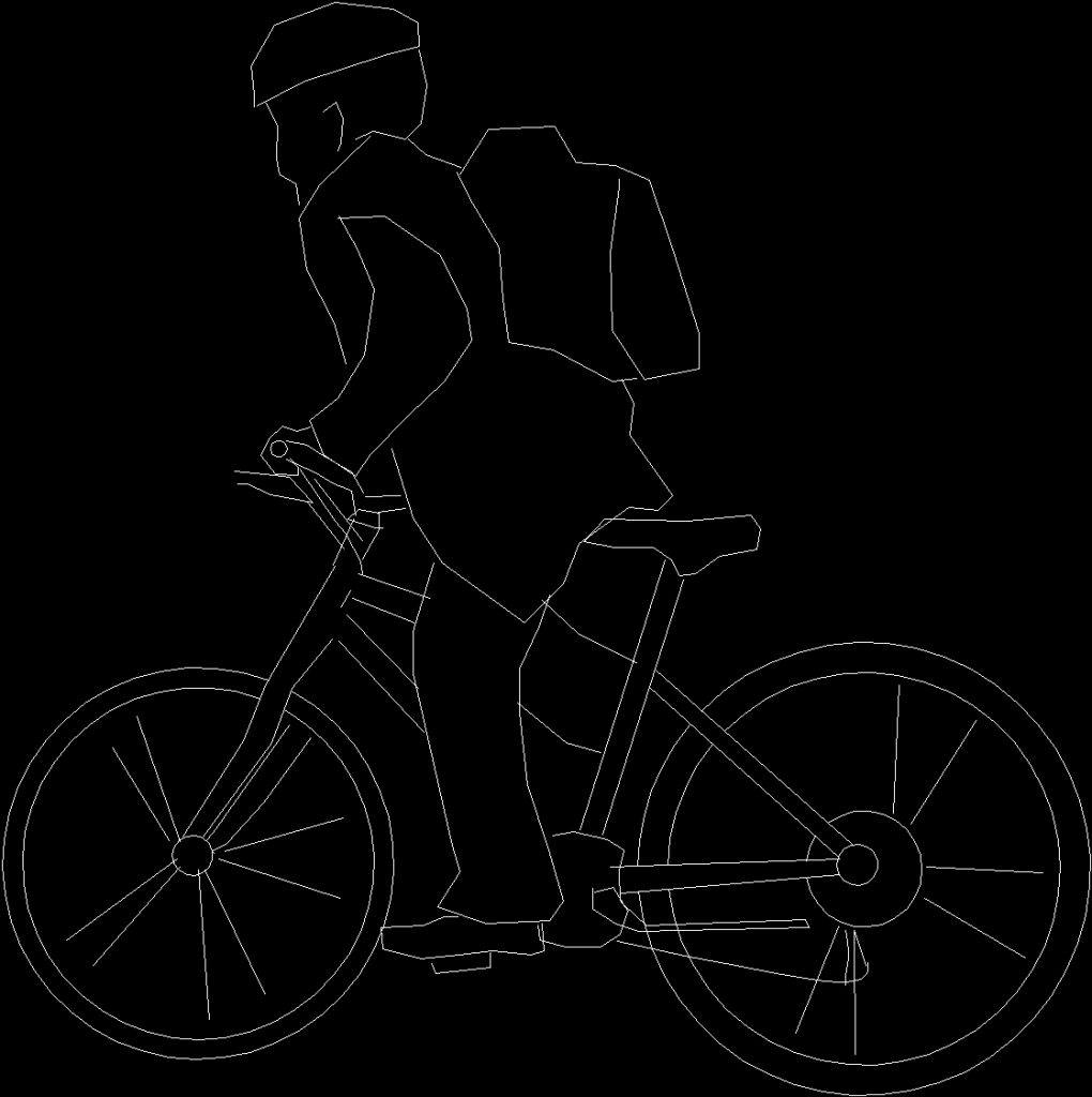 Cyclist DWG Block for AutoCAD • Designs CAD