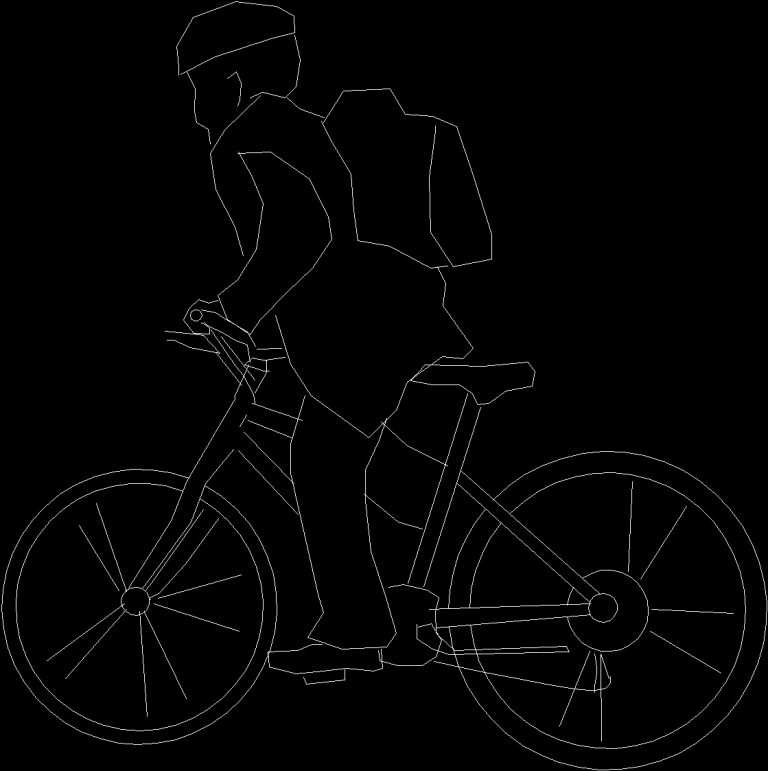 Cyclist DWG Block for AutoCAD • Designs CAD