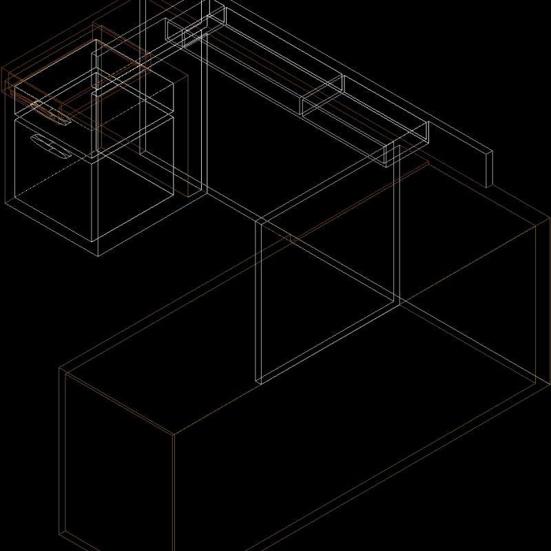 Desk 3D DWG Model for AutoCAD • Designs CAD