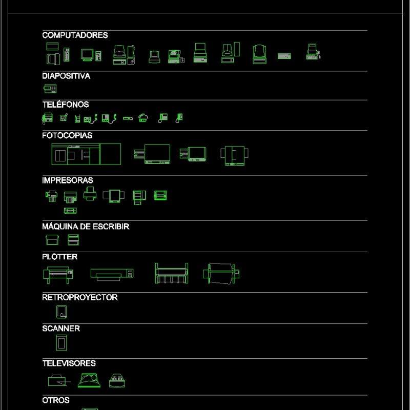 Desktop Accessories DWG Block for AutoCAD • Designs CAD