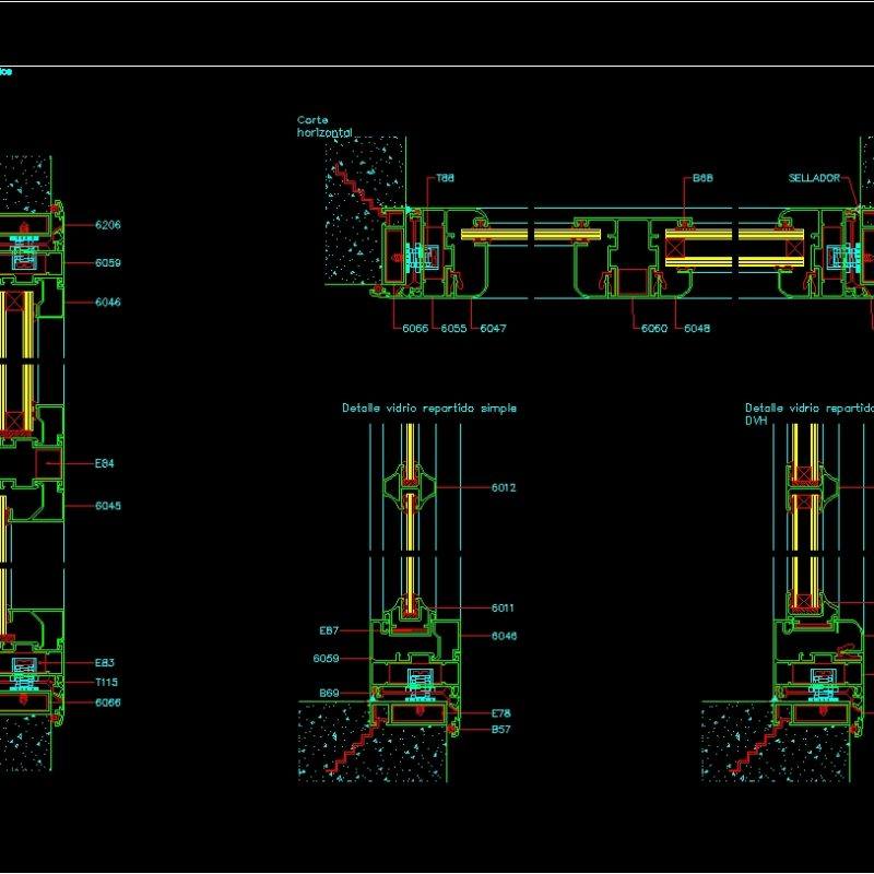 Detail Aluminum Openings DWG Plan for AutoCAD • Designs CAD