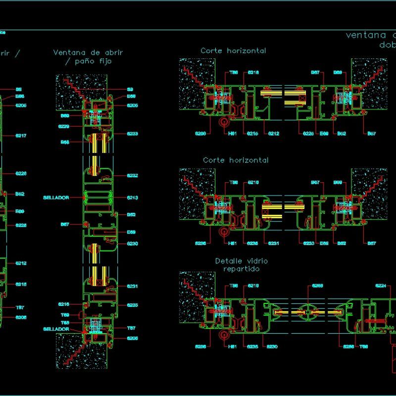 Detail Aluminum Openings DWG Plan for AutoCAD • Designs CAD