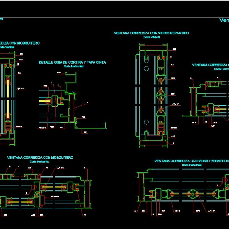 Detail Aluminum Openings DWG Plan for AutoCAD • Designs CAD