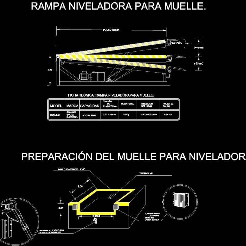 Detail Level For Hydraulic Dock DWG Detail for AutoCAD • Designs CAD
