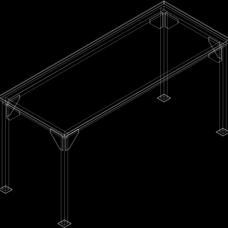 Detailed Table 3D DWG Detail for AutoCAD • Designs CAD