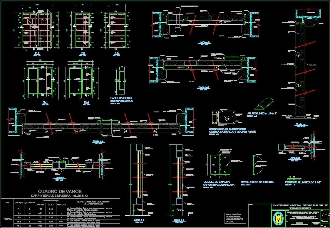 Details - Carpentry And Aluminium DWG Detail for AutoCAD • Designs CAD