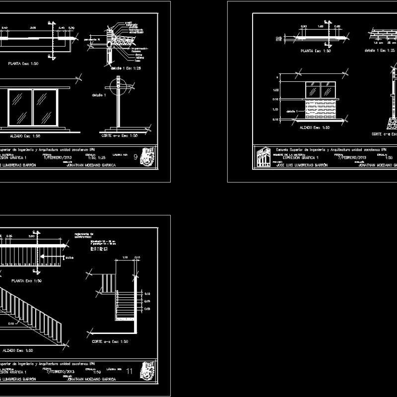 Details Closet, Window, Staircase DWG Plan for AutoCAD • Designs CAD