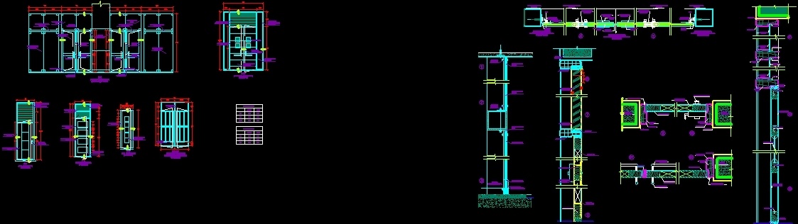 Details Of Doors And Screens DWG Plan for AutoCAD • Designs CAD
