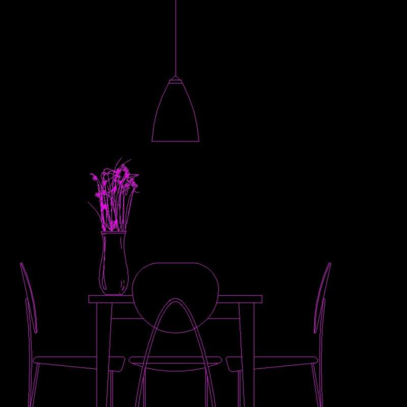Dining Table DWG Elevation for AutoCAD • Designs CAD