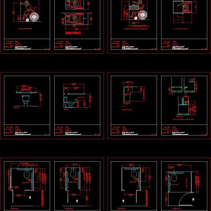 Disabilities - Views DWG Detail for AutoCAD • Designs CAD