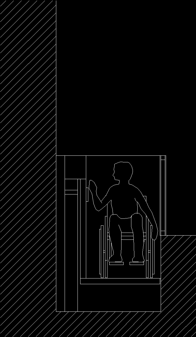 Disabilities Wheel Chair Elevator DWG Block for AutoCAD • Designs CAD