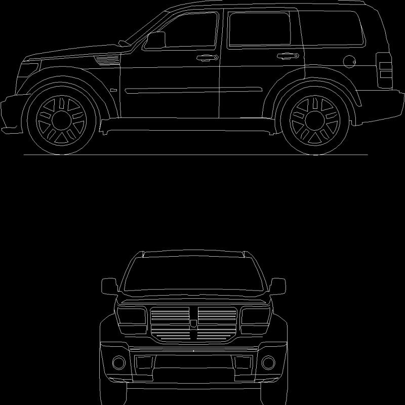 Dodge Nitro Car DWG Block for AutoCAD • Designs CAD