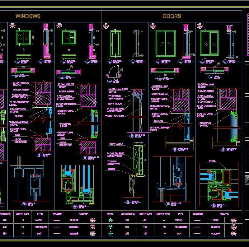 Door – Pvc Windows DWG Detail for AutoCAD • Designs CAD