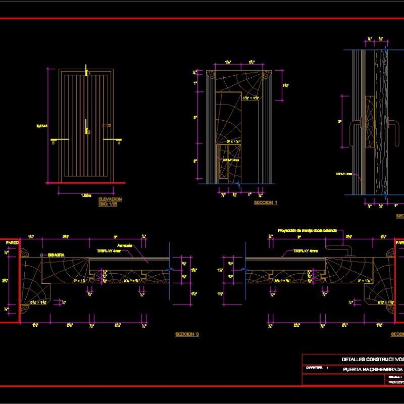 Door Detail Tongued And Grooved DWG Detail for AutoCAD • Designs CAD