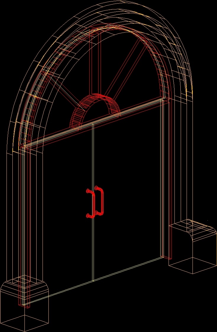 Door With Arch 3D DWG Model for AutoCAD • Designs CAD