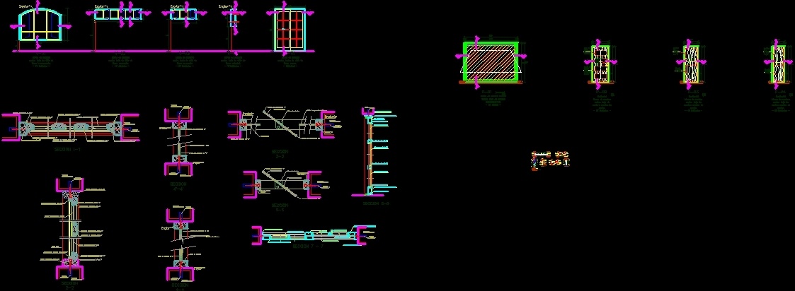 Doors - Casement Window DWG Detail for AutoCAD • Designs CAD