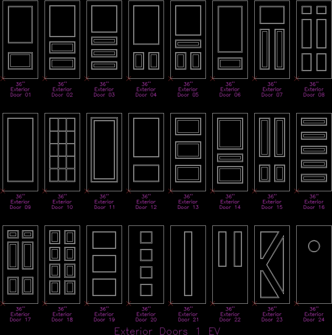 Doors DWG Block For AutoCAD Designs CAD