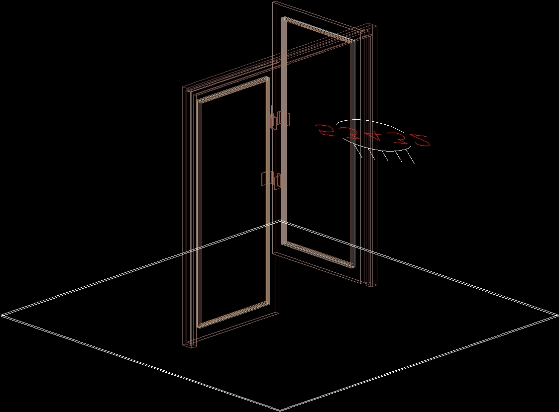 Double Door 210x200m 3D DWG Model for AutoCAD • Designs CAD