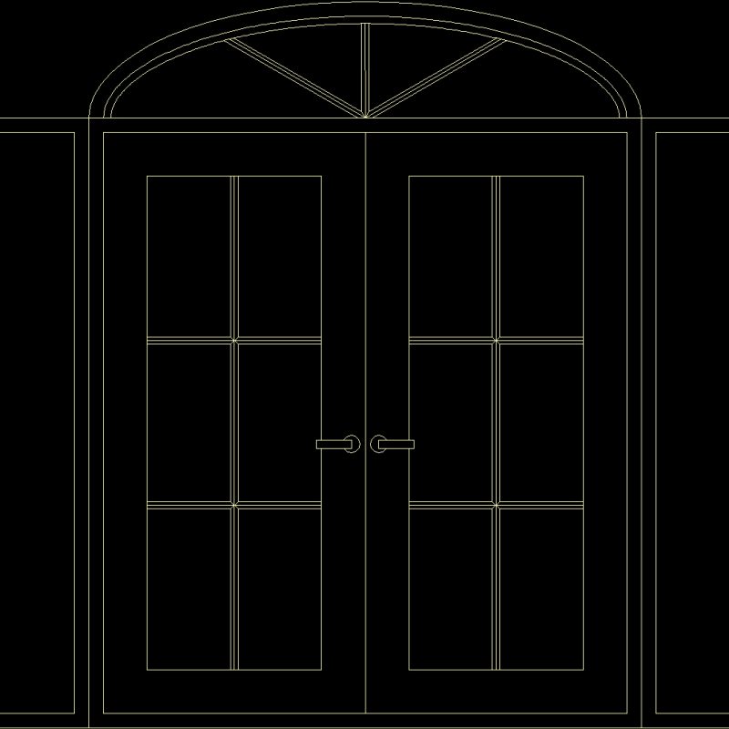 Double Door DWG Block for AutoCAD • Designs CAD