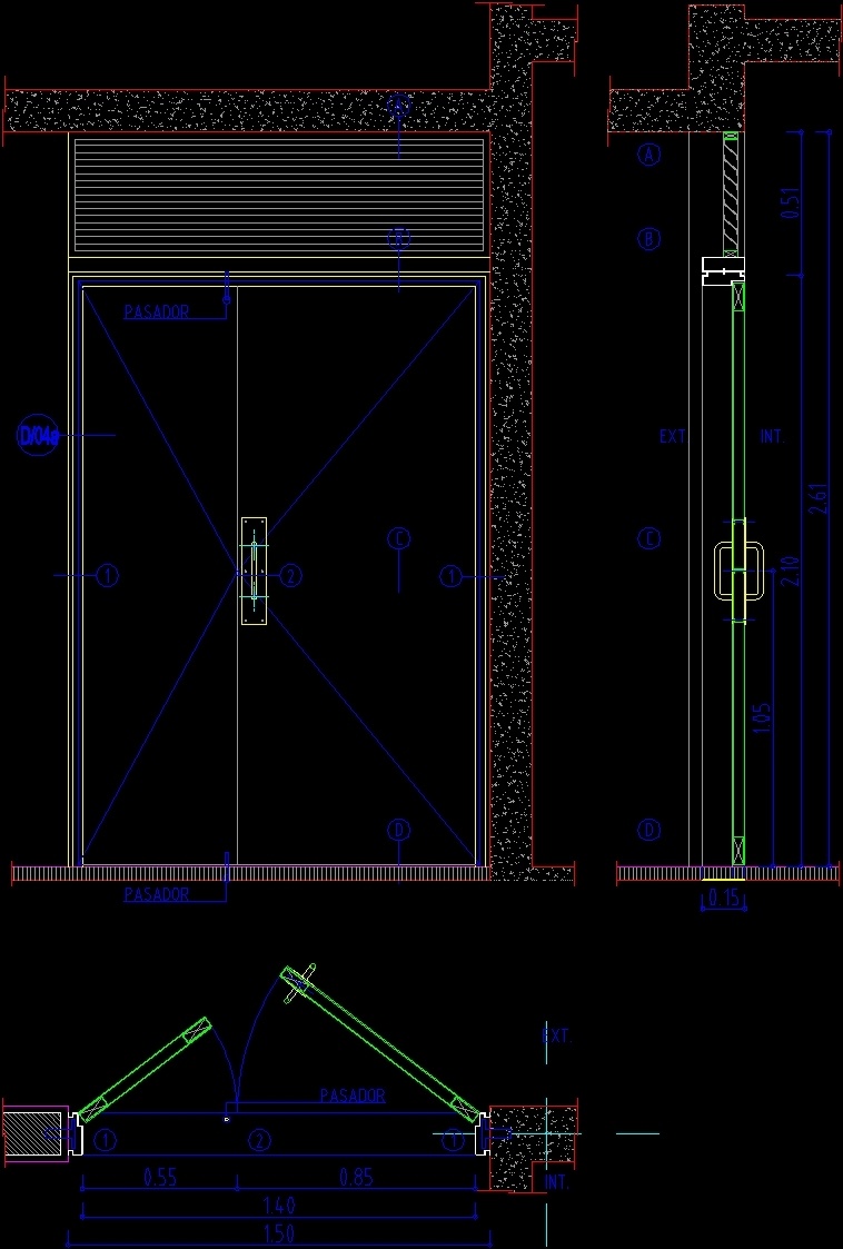 Autocad Double Swing Doors