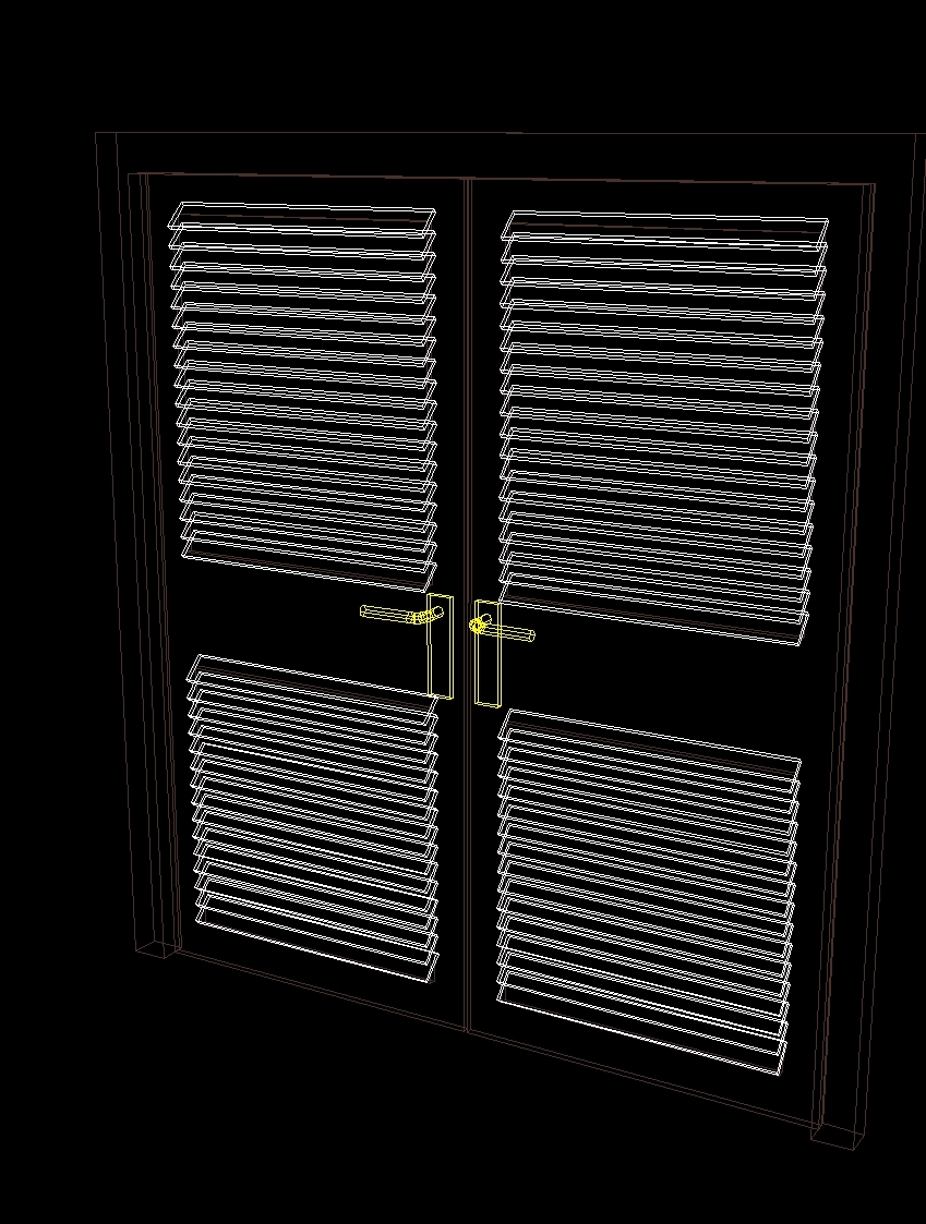 Double Door With Romanilla 3D DWG Model for AutoCAD • Designs CAD
