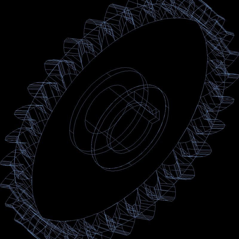 Double Helical Gear 3D DWG Model for AutoCAD • Designs CAD