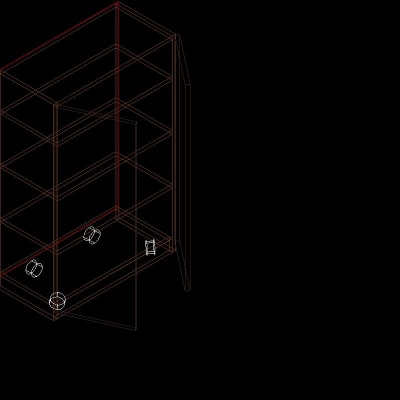 Drawers 2 Doors 3D DWG Model for AutoCAD • Designs CAD