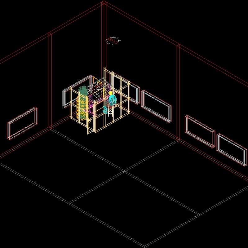 Drawing Study Carrel 3D DWG Model for AutoCAD • Designs CAD