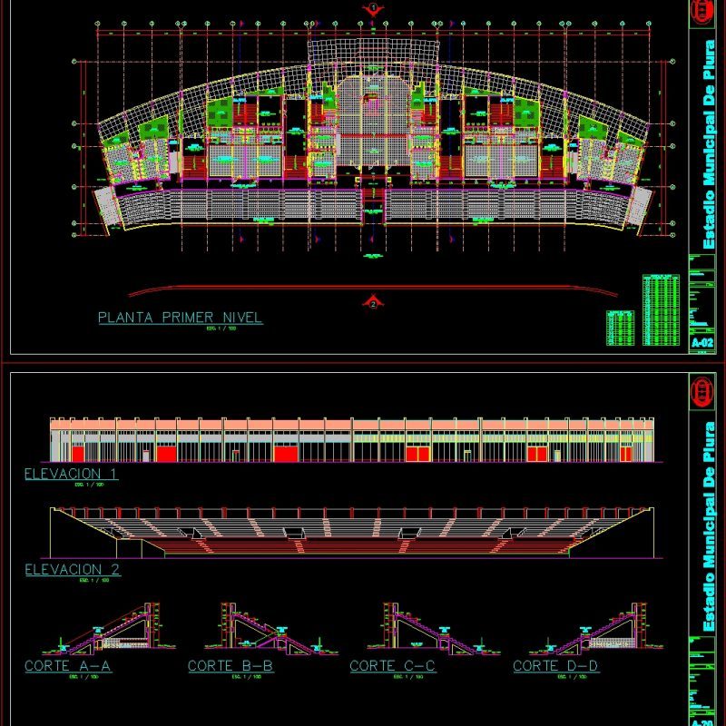 Drawing Tribune DWG Block for AutoCAD • Designs CAD
