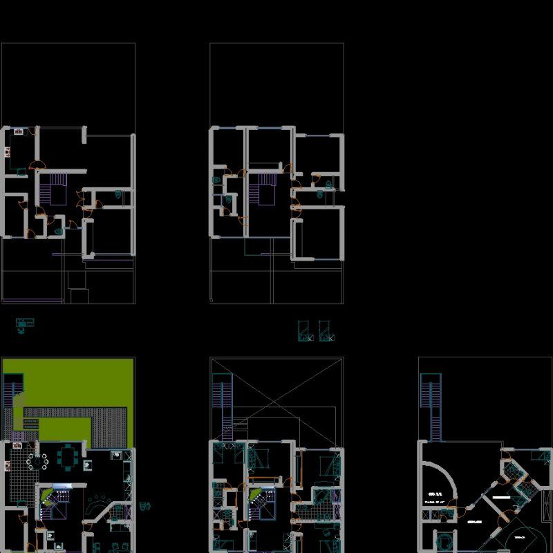 Duplex House DWG Block for AutoCAD • Designs CAD