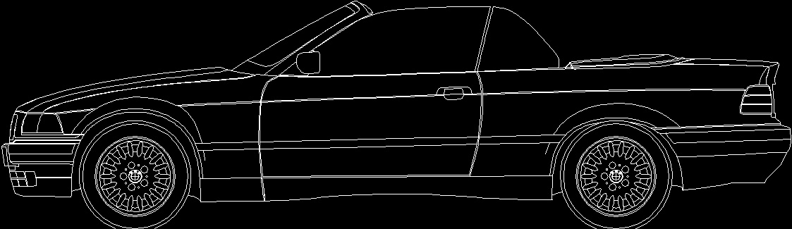 Dynamic Block Bmw 3 Cabrio DWG Block for AutoCAD • Designs CAD