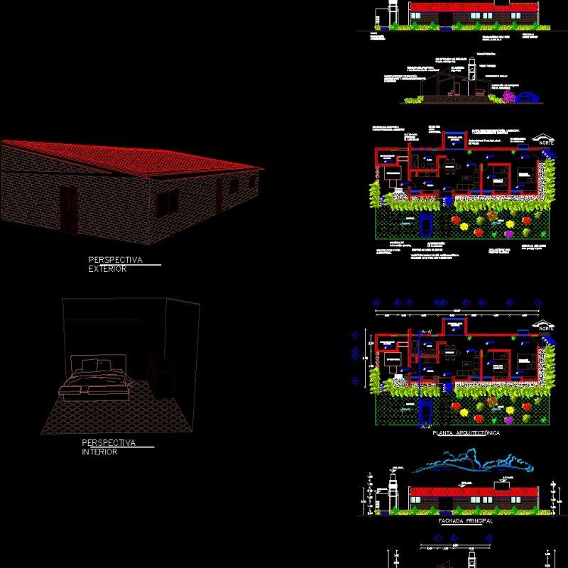 Ecological House (Ecocasa Sand) DWG Plan for AutoCAD • Designs CAD