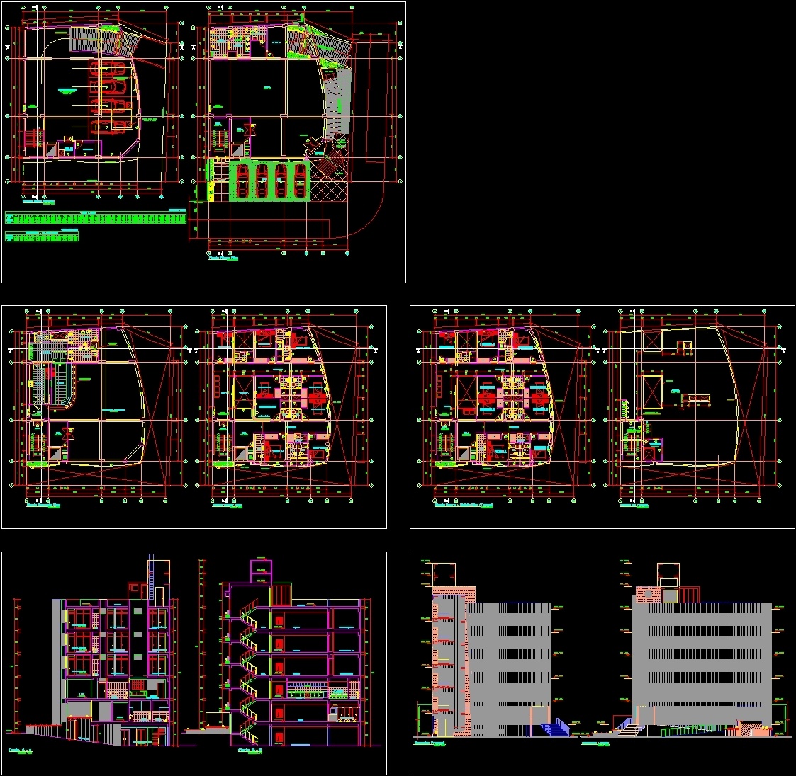Eight Floors Hotel - Project DWG Full Project for AutoCAD • Designs CAD