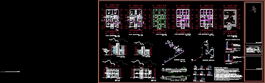 Executive Room 5 Bedrooms House Project DWG Full Project for AutoCAD ...