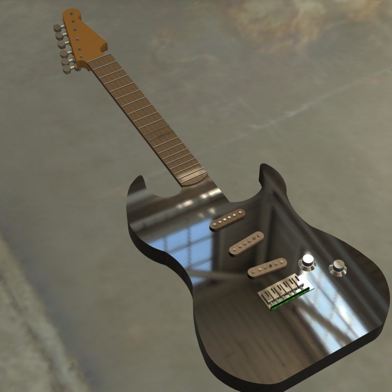 Guitar 3D DWG Model for AutoCAD • Designs CAD