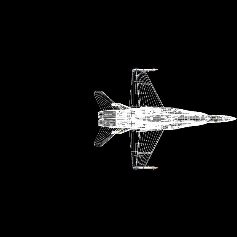 F - 18; 3D DWG Plan for AutoCAD • Designs CAD