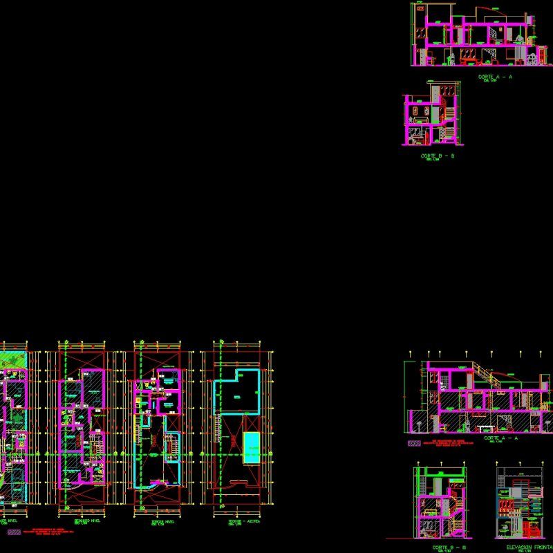 Family Home - Terrace Accessible DWG Block for AutoCAD • Designs CAD
