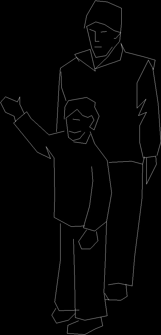 Father And Son DWG Elevation for AutoCAD • Designs CAD