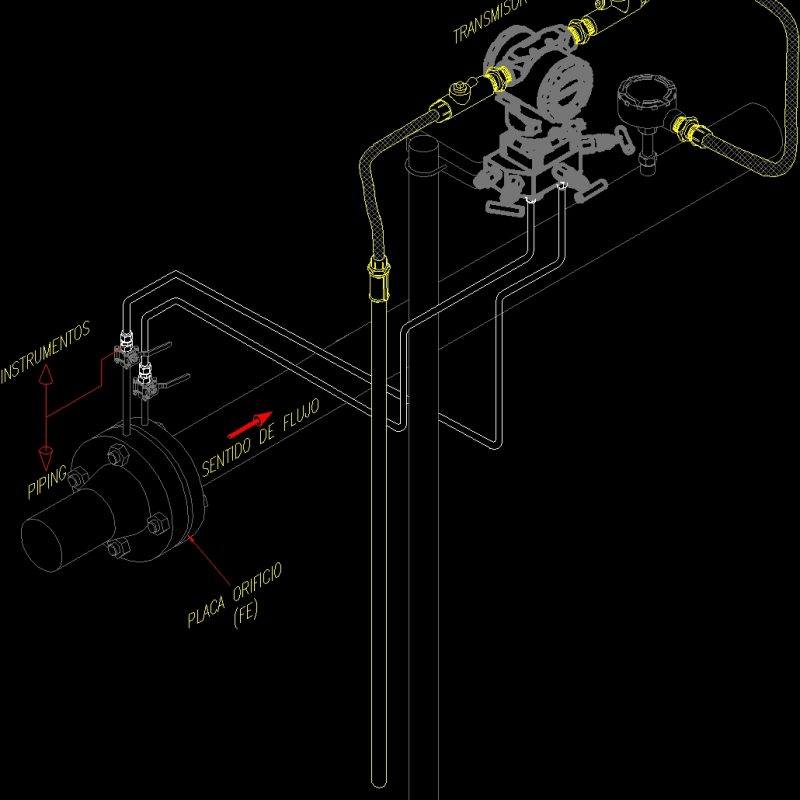 Flow Transmitter DWG Detail for AutoCAD • Designs CAD