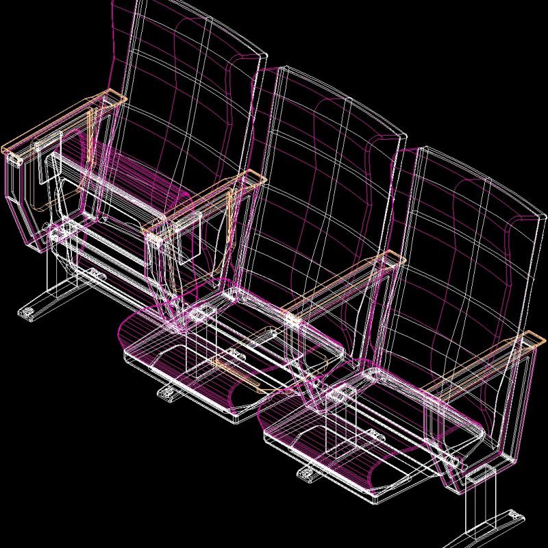 Folding Chairs 3D DWG Model for AutoCAD • Designs CAD