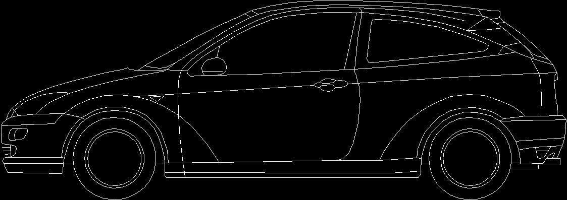 Ford Focus Elevation 2D DWG Elevation for AutoCAD • Designs CAD
