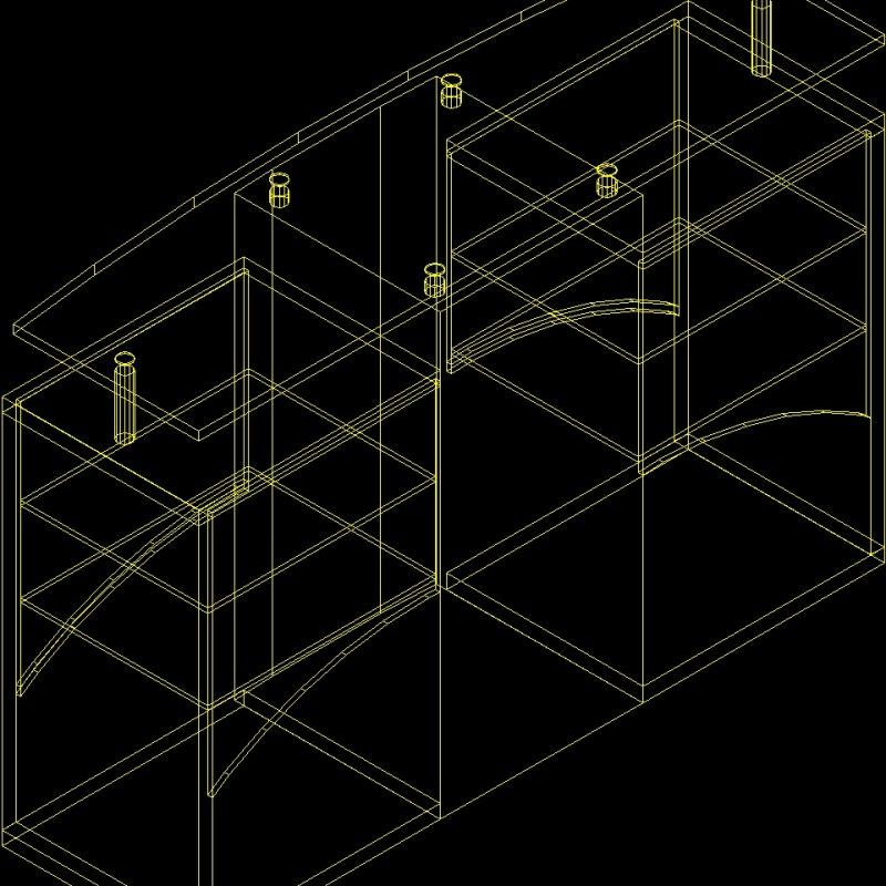 Front Desk 3D DWG Model for AutoCAD • Designs CAD