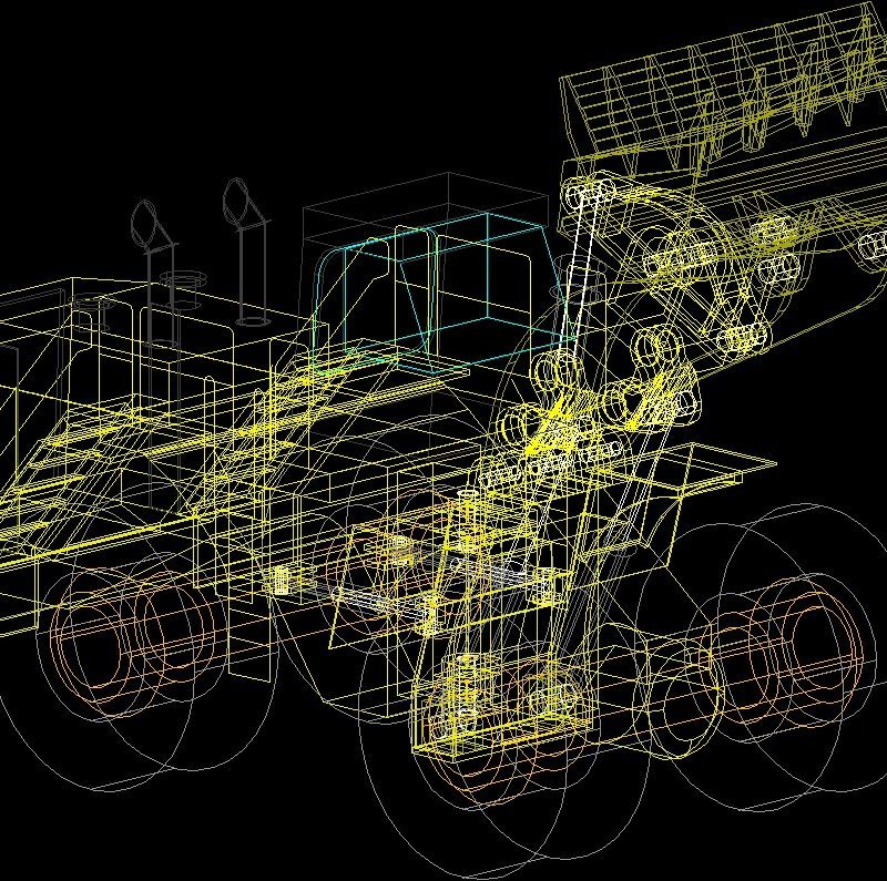 Front Loader 3D DWG Model for AutoCAD • Designs CAD