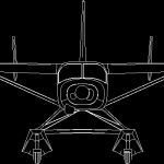Frontal View Of Airplane 2D DWG Plan for AutoCAD • Designs CAD