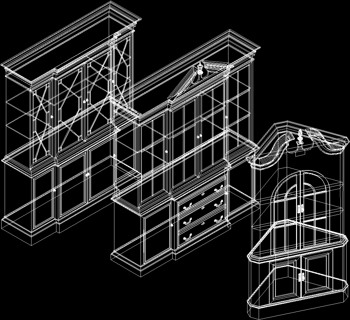 Furniture Blocks --Various, Canopy Bed 3D DWG Model for AutoCAD ...